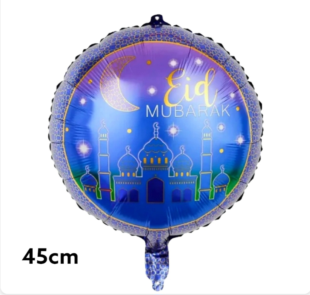 Eid Mubarak dekoration stor blå ballon - Eid dekorationer - HC Copenhagen